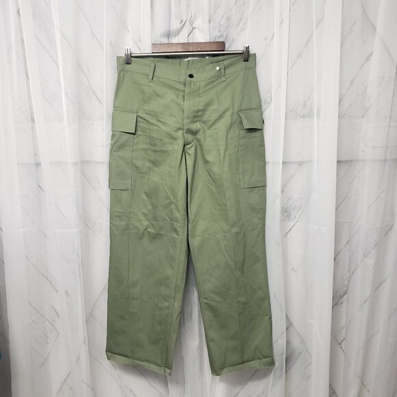 Military | Pants | Olive Khaki Striped Buton Fly Military Khakis Size ...